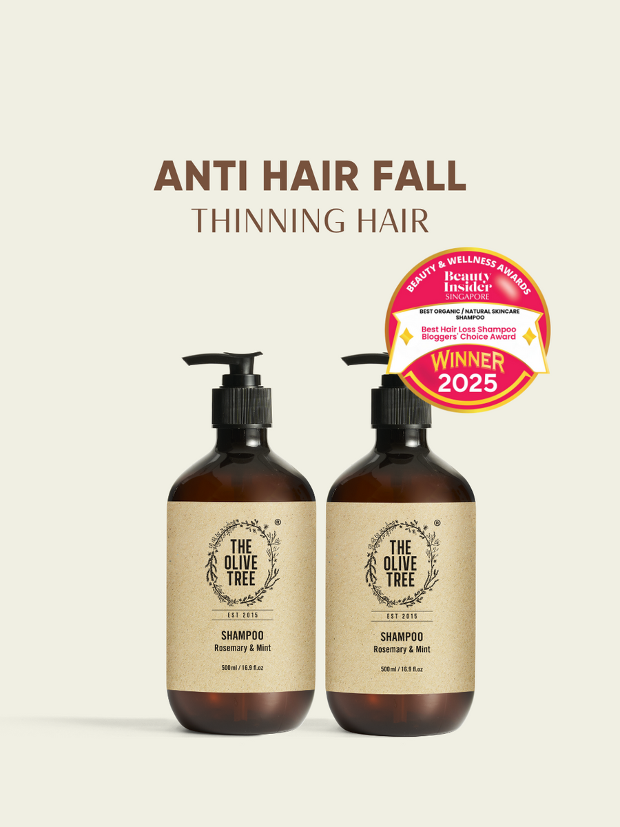 The Olive Tree Rosemary & Mint Shampoo Set for Hair Loss Hair Fall ...